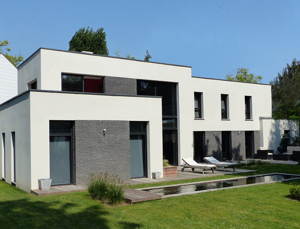 Construction d'une maison cubique à Sailly lez Lannoy - POUWELS AB ...