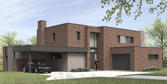 Maison Moderne Avec Brique Rouge | Ventana Blog